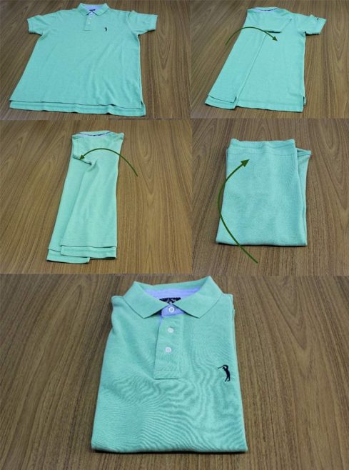 Como passar e dobrar camisa polo